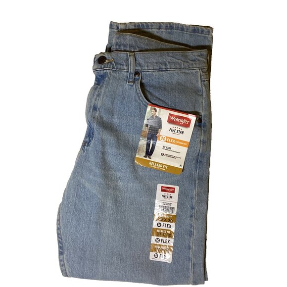 Wrangler | Jeans | Wrangler 5 Star Relaxed Fit Flex Blue Jeans 33x3 ...